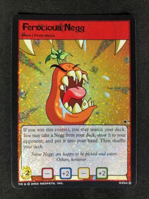 Neopets TCG Ferocious Negg 6/234 Base Set Item Holo Foil Rare | eBay