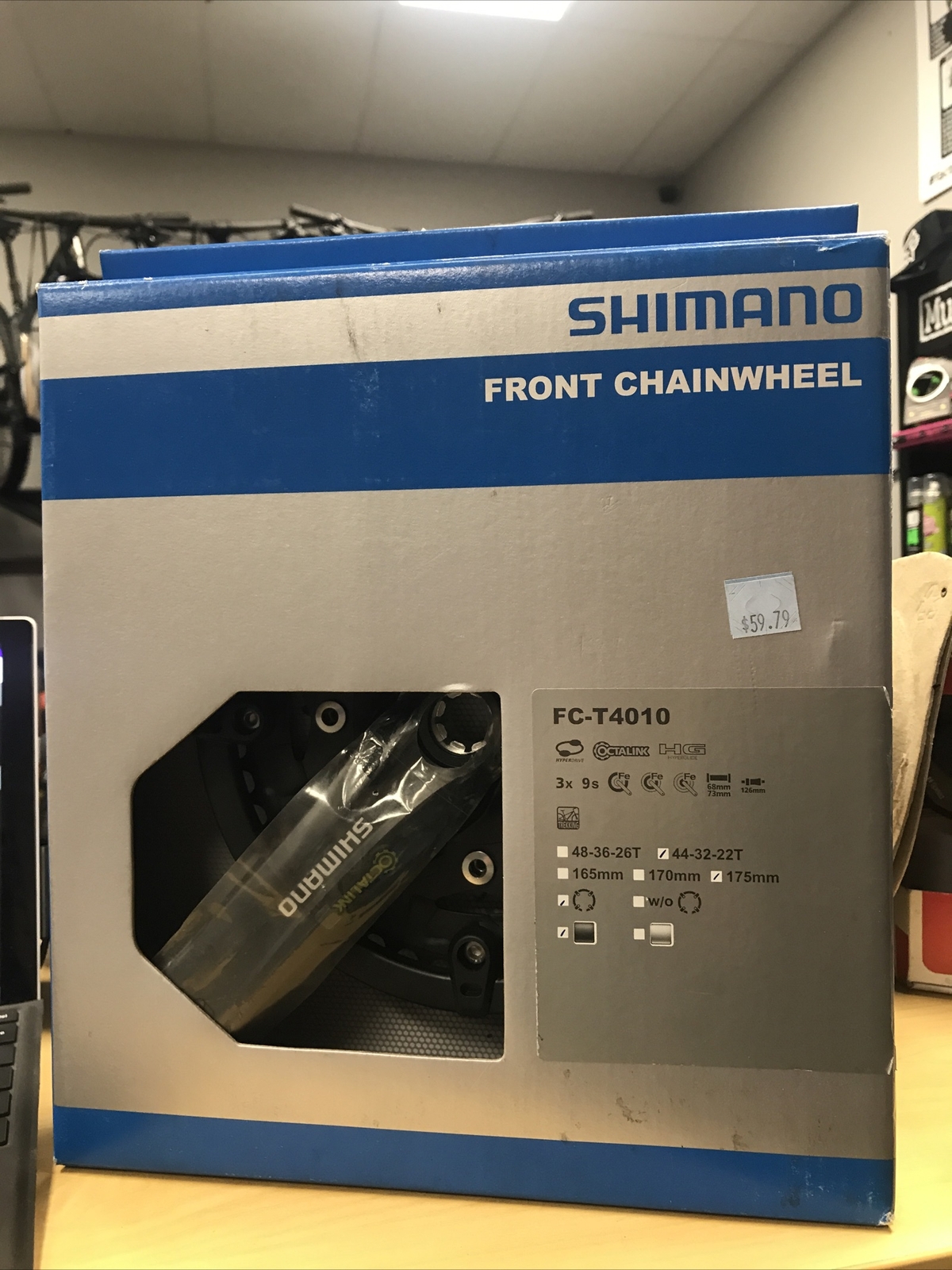 Shimano FC-T4010 Crankset 175mm 9-Sp 44/32/22t Blk | eBay