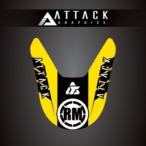 Attack Graphics Renegade Front Fender Decal Yellow For SUZUKI RMZ450 ...