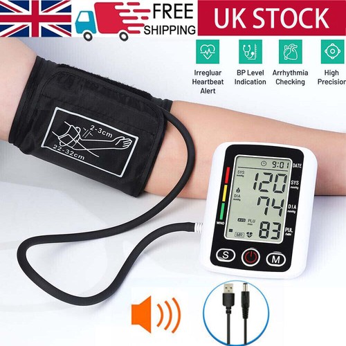 Digital Automatic Blood Pressure Monitor Arm Voice BP Machine Large ...