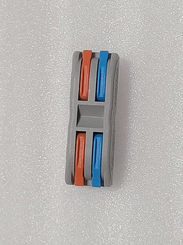 2 Way Reusable Spring Lever Terminal Block Electrical Cable Wire ...
