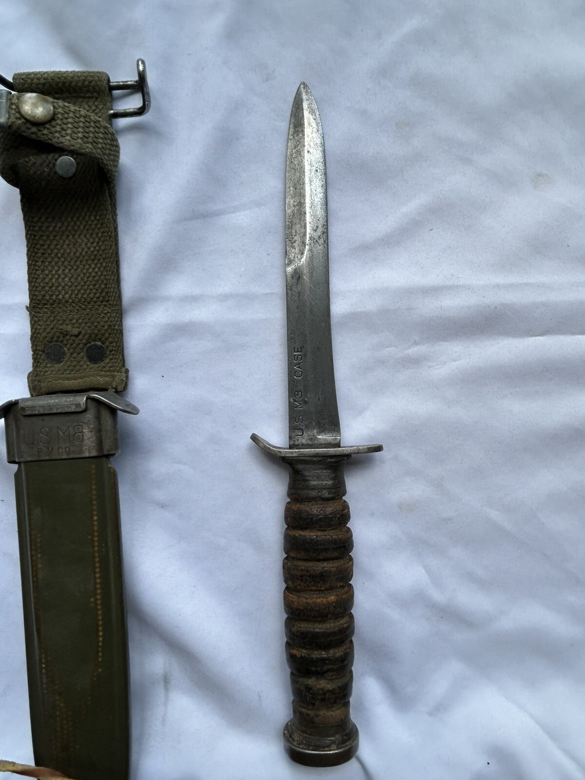 Vintage WW2 US M3 CASE FIGHTING KNIFE With USM8 SCABBARD | eBay