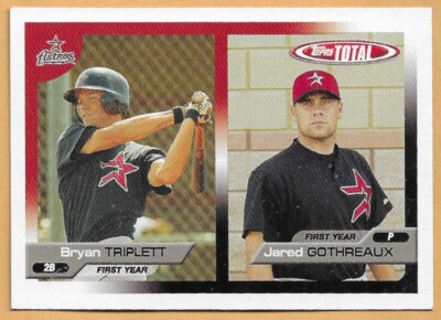 BRYAN TRIPLETT - JARED GOTHREAUX HOUSTON ASTROS #749 - TOPPS TOTAL NM ...