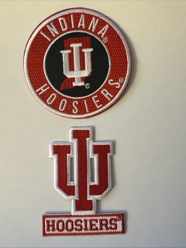(2) Indiana Hoosiers vintage embroidered iron on patch Lot Patches 3” X ...