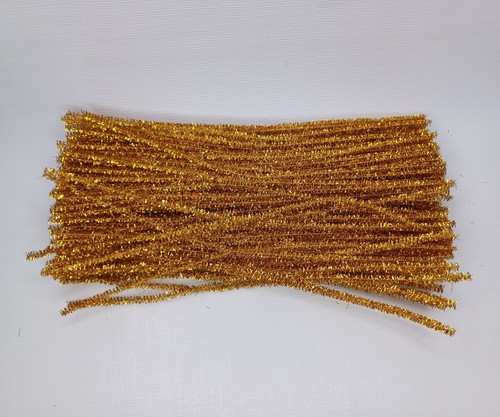 150 Gold Foil Pipe Cleaners Chenille Stems For Crafts | eBay