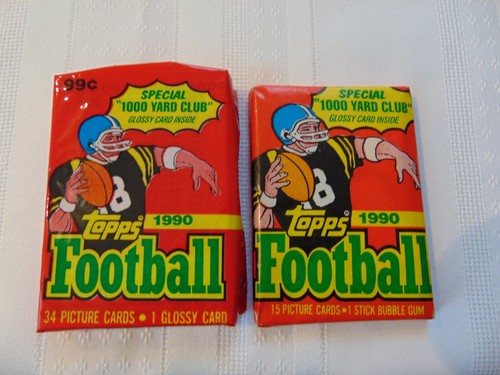 1990 Topps Football Pack Jumbo pack of 35 cards + 1 pack of 15 NEW ...