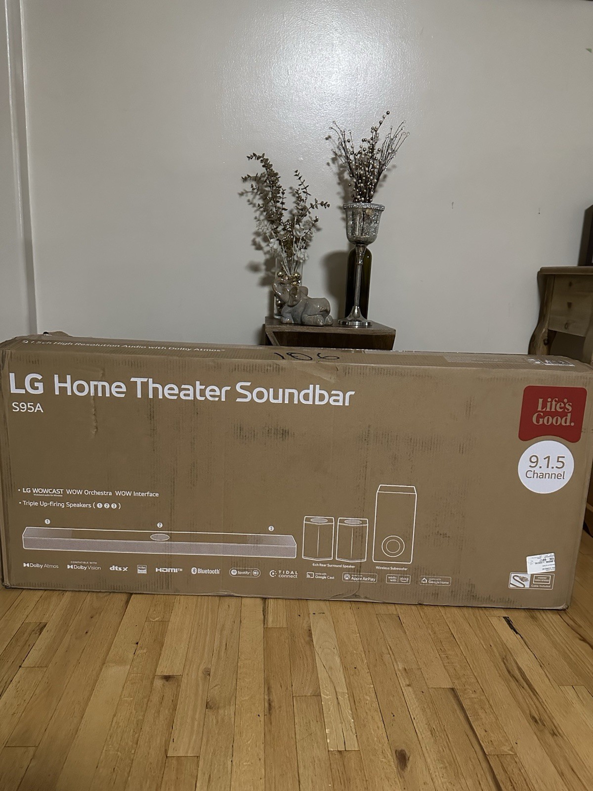 LG S95AR Soundbar Subwoofer 2 x 6-Channel Rear Speakers Home Theater TV ...