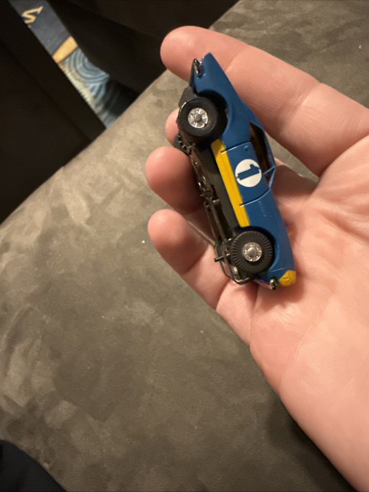 Vintage Aurora T-Jet 1967 Chevy Camaro Blue Yellow Stripe #1 Slot Car ...