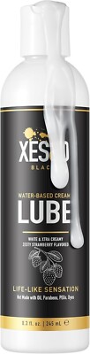 Water Based Creamy Strawberry White Lube Lubricant Sex 8.3 oz XESSO ...