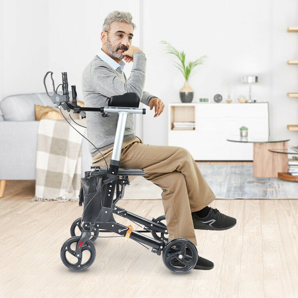 Mobility Upright Rollator Mobility Walker Lightweight with Arm Support ...