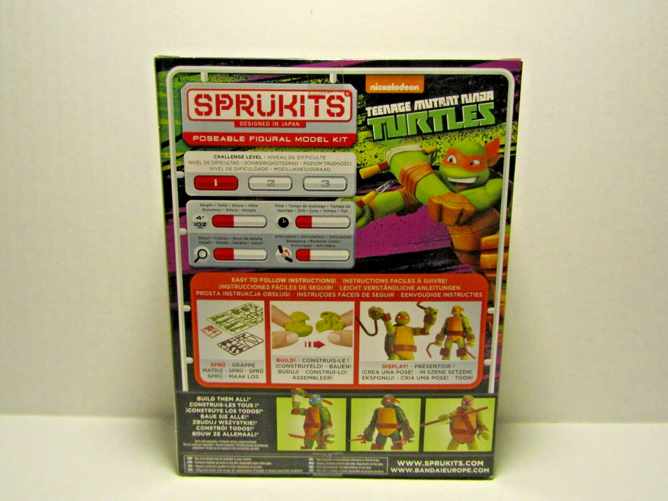 Sprukits Bandai TMNT Michelangelo Poseable Figural Model Kit Challenge ...
