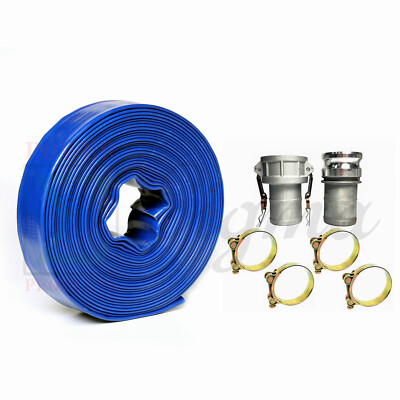 Sigma 3" IN X 50' Feet Agricultural PVC Lay Flat Discharge Pump Hose ...