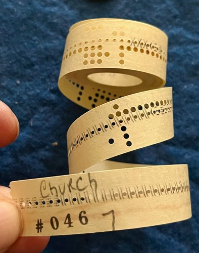 RARE - Antique Computer Punch Paper Tape - CHURCH - #046 7 | eBay