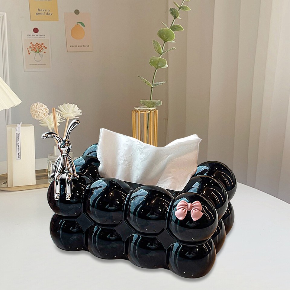 Cloud Tissue Box Creative Cloud Paper Storage Box Home Decor (Black ...