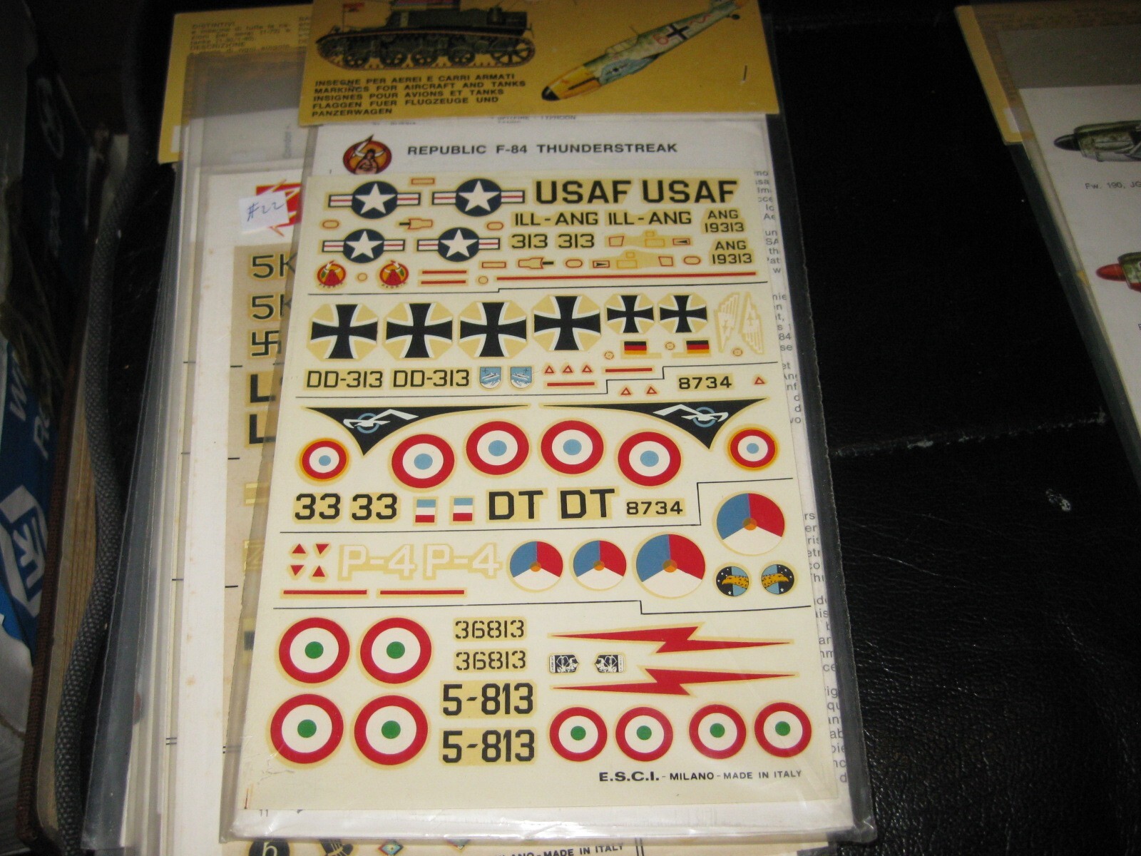 F-84 F, RF-84F Decal sheet by ESCI in 1/72 scale - 4 versions | eBay
