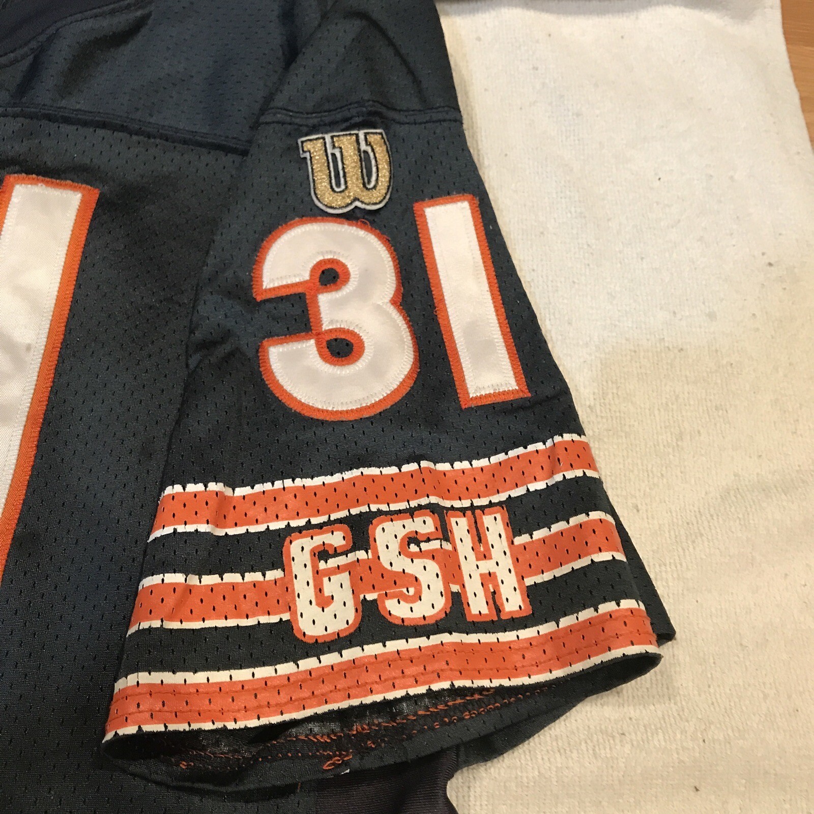 CHICAGO BEARS RASHAAN SALAAM WILSON STITCHED JERSEY AUTHENTIC GAME ...