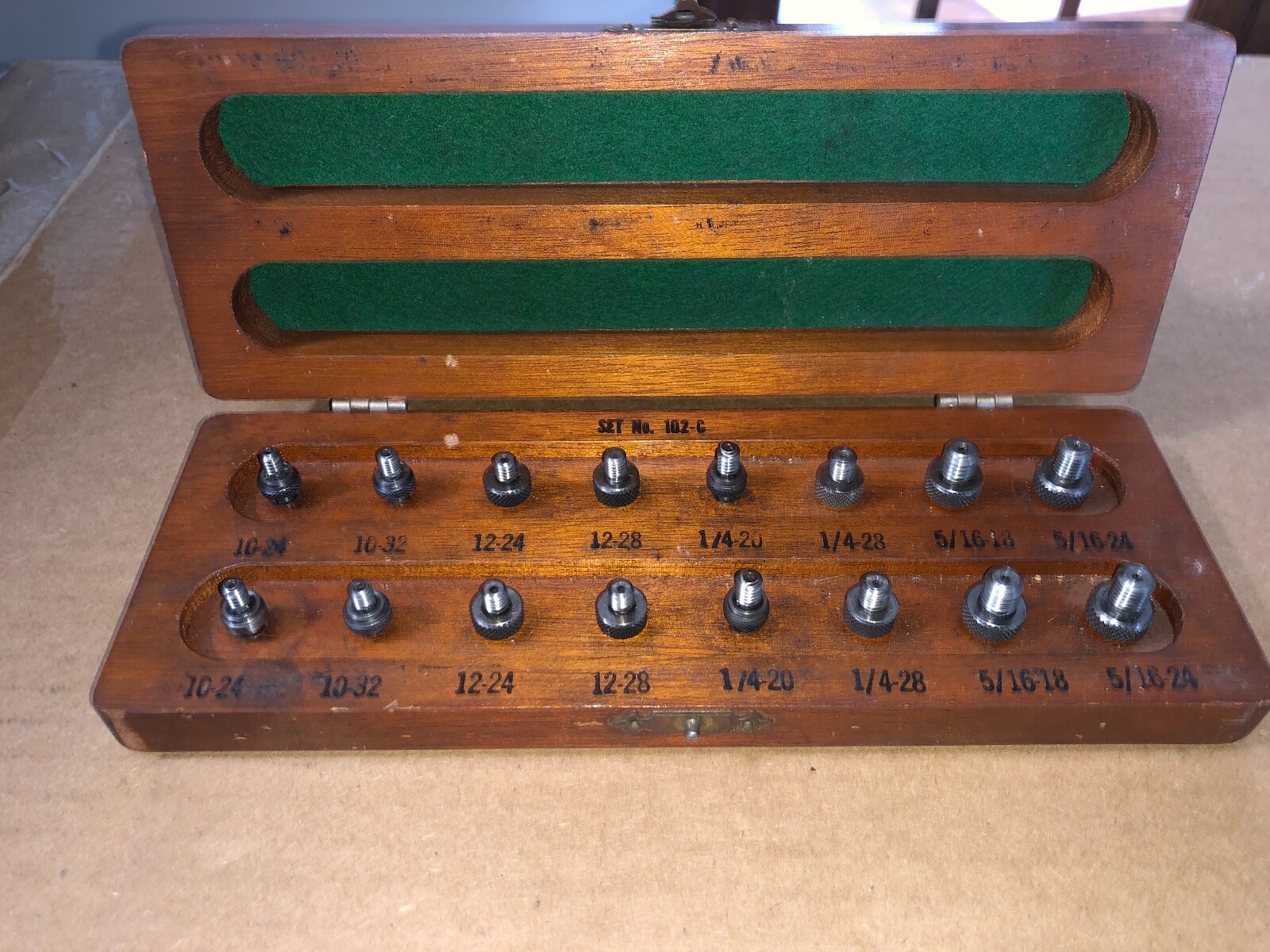 PRECISION JO PLUGS SET NO.102-C 10-24 THROUGH 5/16-24 16 PLUGS SPENCE ...