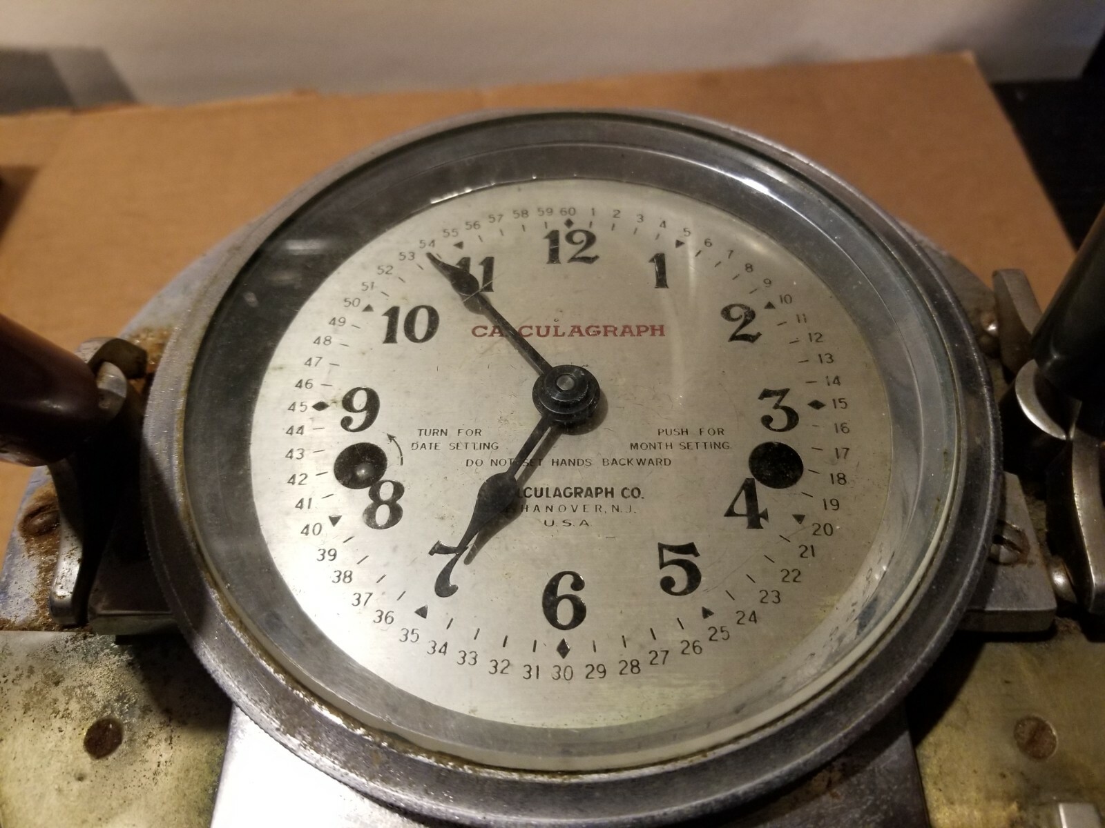 Vintage Pool / Billiards Calculagraph Company Time Clock (NO key ...