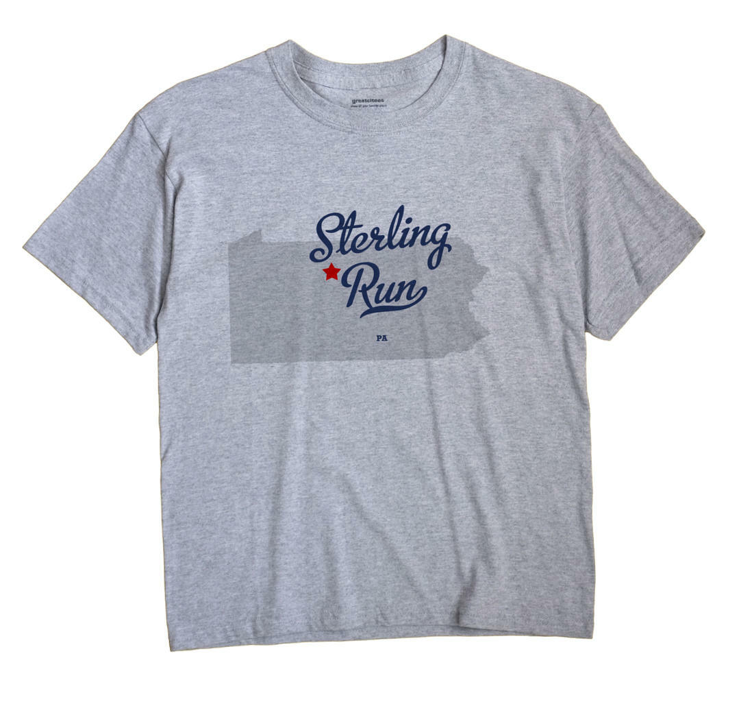 Sterling Run Pennsylvania PA T-Shirt MAP