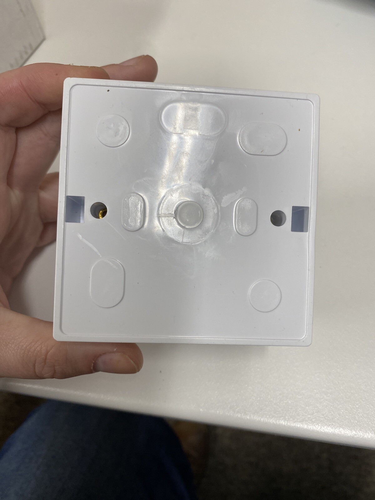 MEM PVC Surface Mounted 32mm Deep Single Pattress Box 20mm Conduit ...