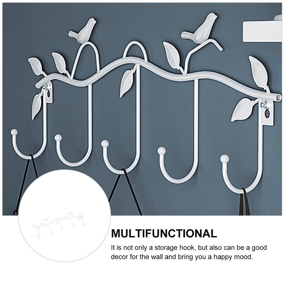 Leaf Bird Hook Practical Sundries Hook Iron Art Hook for Home Living ...