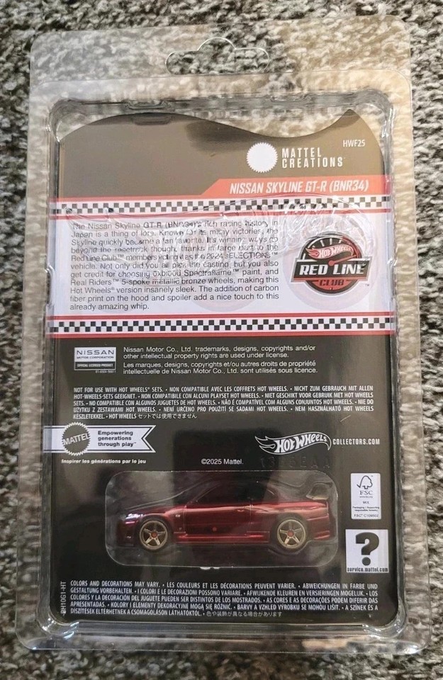 Hot Wheels RLC Exclusive 2024 Selections Nissan Skyline GT-R BNR34 ...