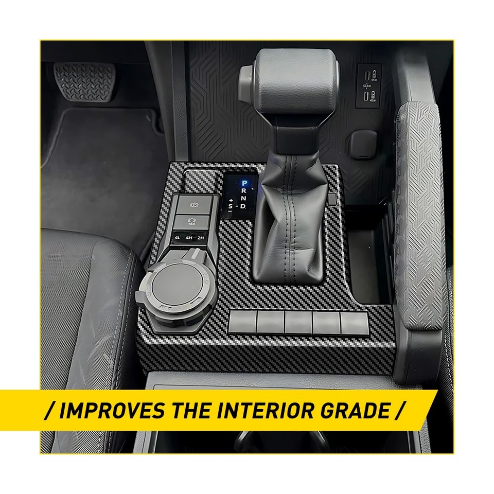 Carbon Fiber Inner Gear Shift Box Panel Cover Trim For Toyota Tacoma ...