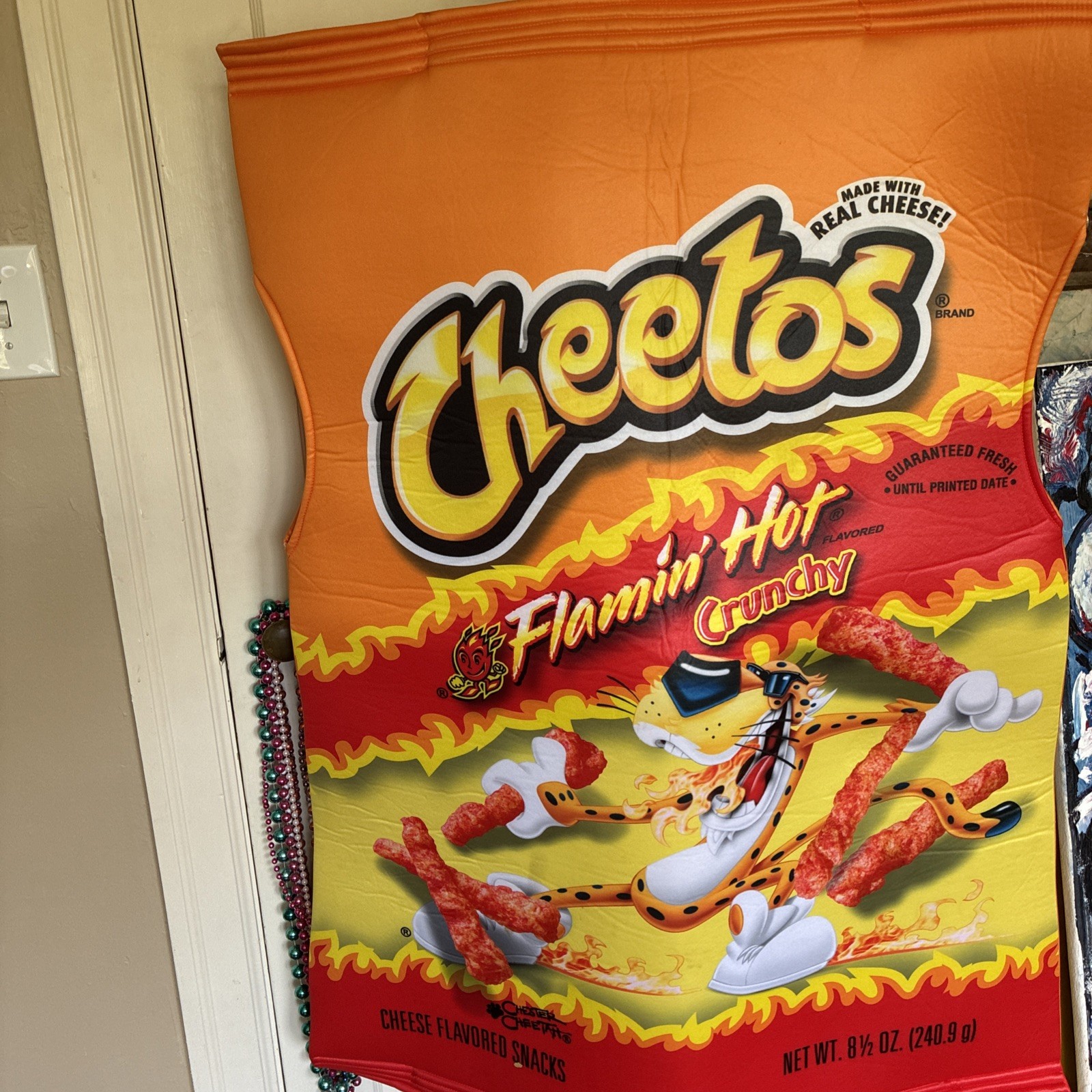 Cheetos Flamin’ Hot Crunchy Bag Costume Adult One Siz… - Gem