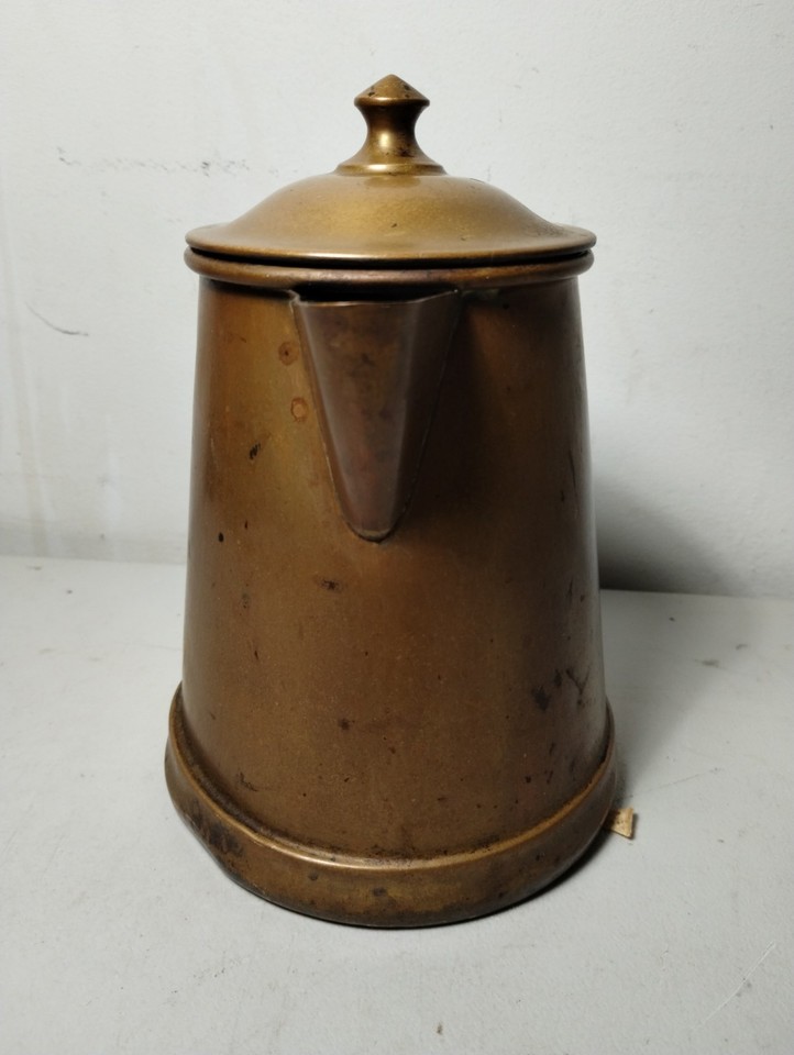 Vintage Copper 8" Coffee Pot beautiful patina Farmhouse Primitive Decor ...