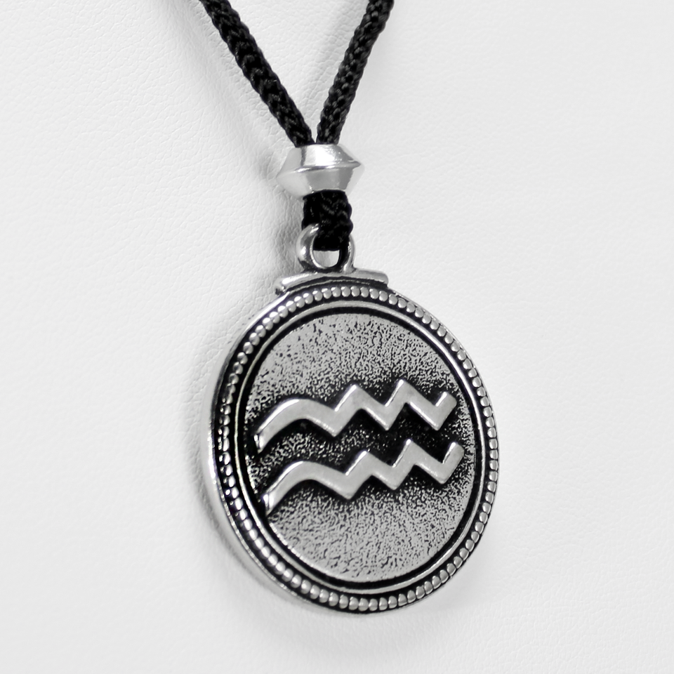 Aquarius Necklace Zodiac Sign Pendant Astrology Horoscope Pewter ...