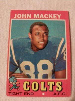 1971 JOHN MACKEY TOPPS NFL CARD #175 BALTIMORE COLTS SYRACUSE ORANGE | eBay