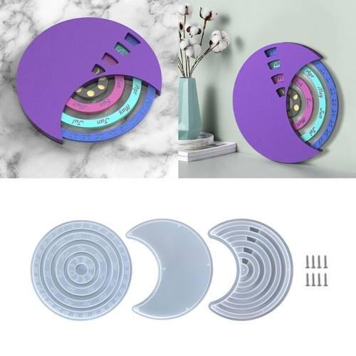 3Pcs Calendar Disc Mold for Home Office Decoration Exquisite Calendar ...
