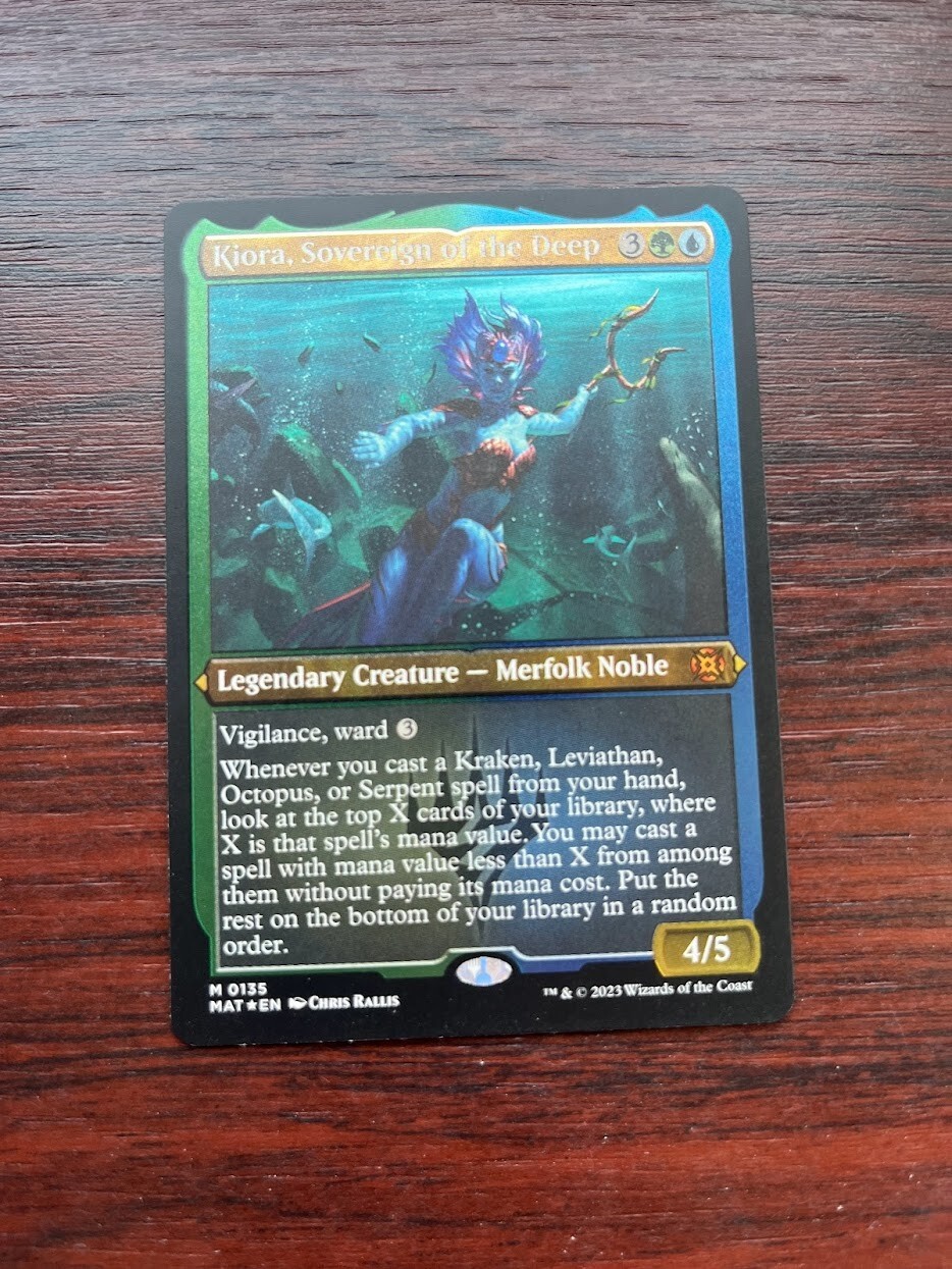1x FOIL ETCHED KIORA, SOVEREIGN OF THE DEEP - MArch - MTG - NM - Magic ...