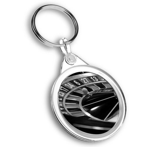 Keyring Circle - BW - Cool Roulette Wheel Casino #39421 | eBay