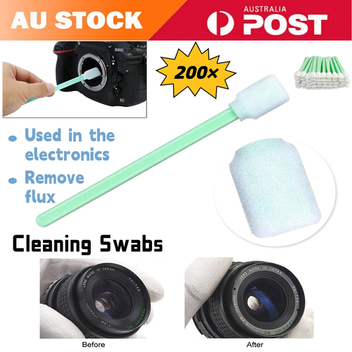 200× Foam Tip Cleaning Swabs Sponge Stick Inkjet Print Head Optical ...