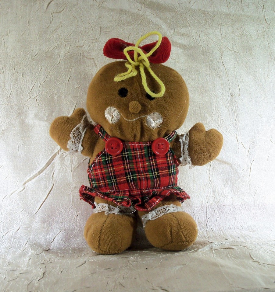 Gingerbread Boy & Girl Two 7" Plush Toy Set Christmas Cookie Baking ...