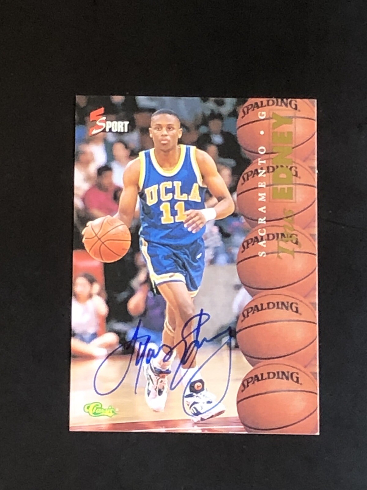 1995 Classic 5 Sport Tyus Edney Rookie Limited-Edition Autographed Card ...