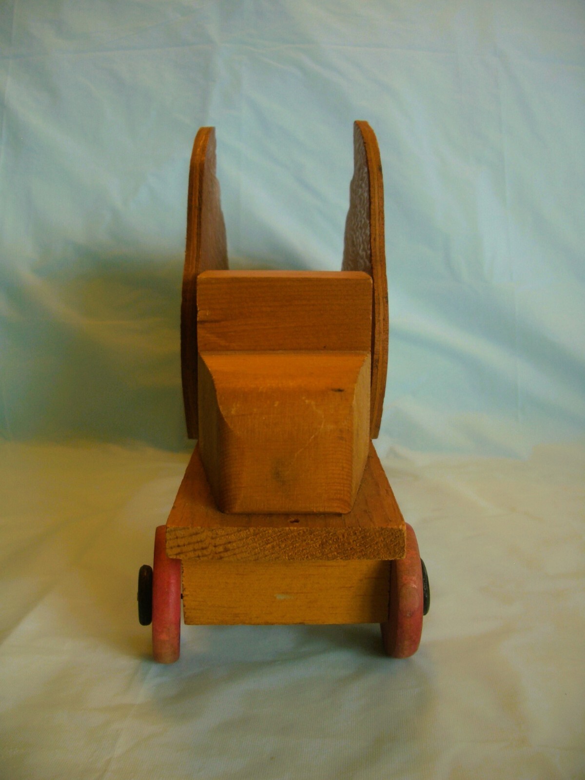 Antique Wooden Toy Truck With Fuzzy Bunny Rabbit Sides & Cargo Area ...