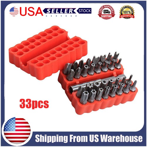 33PCS Hex Head Drill Bit Screwdriver Torx Bit Sets Tamper Security ...