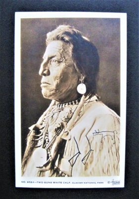 Chief John Two Guns White Calf Signed Real Photo Postcard Buffalo ...