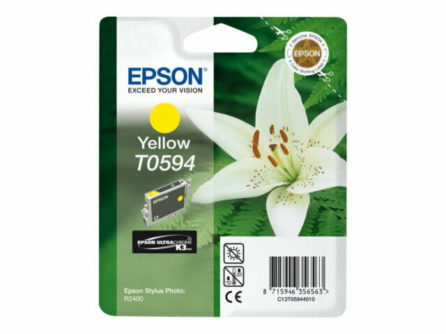 T0594 Yellow Epson Genuine Original Ink Cartridge Lily R2400 for sale ...