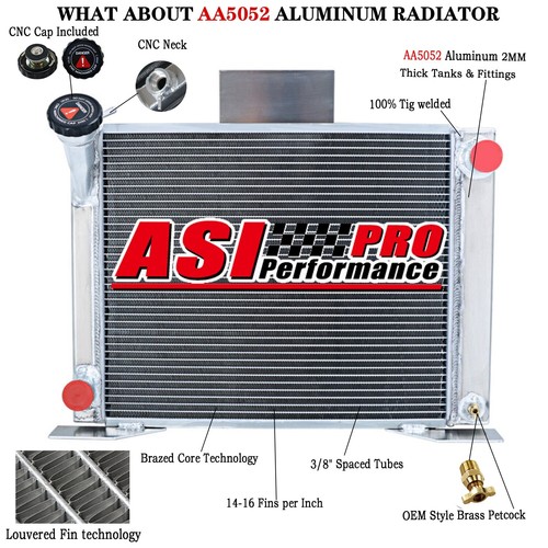 4 Row Aluminum Radiator for Ford Ranger V8 Engine Swap 1982-1994 1985 ...