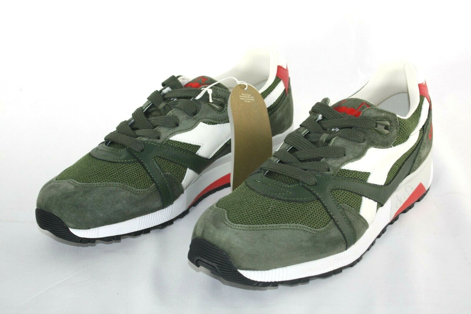 DIADORA N9000 H Mesh Italia Heritage Trainers - Green Rifle RUNNING ...