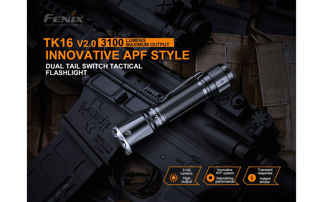 Fenix TK16 V2 3100 Lumen Long Throw Flashlight + 2x Rechargeable ...