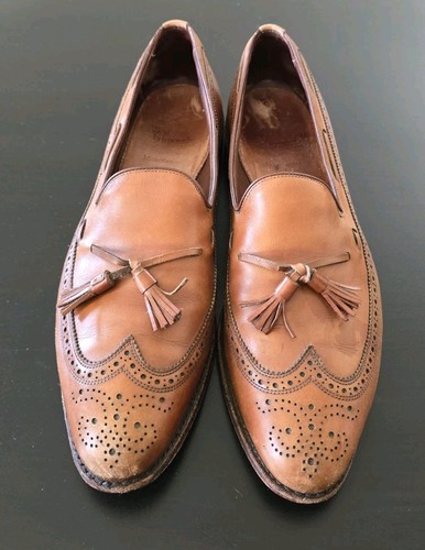 Allen Edmonds Manchester Chestnut Tan Tassel Wingtip Leather Loafers ...