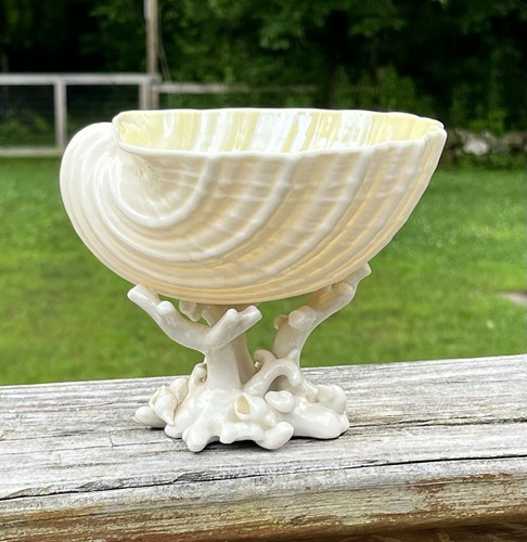 Irish Belleek Porcelain Cardium On Shell Third Black Mark Mint ...