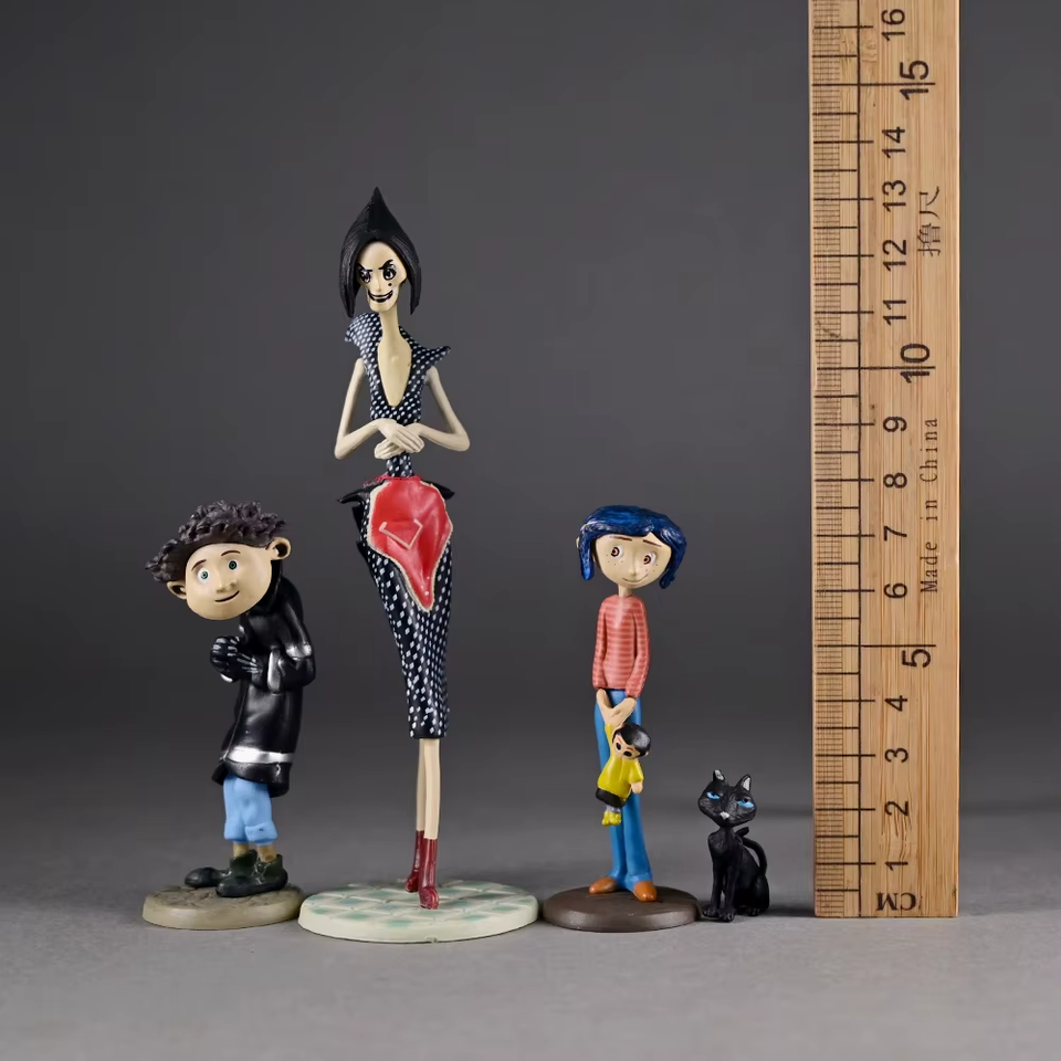 Coraline Model Dolls Toys 4pcs 3-13cm Figure Coraline Cat Wybie Other ...
