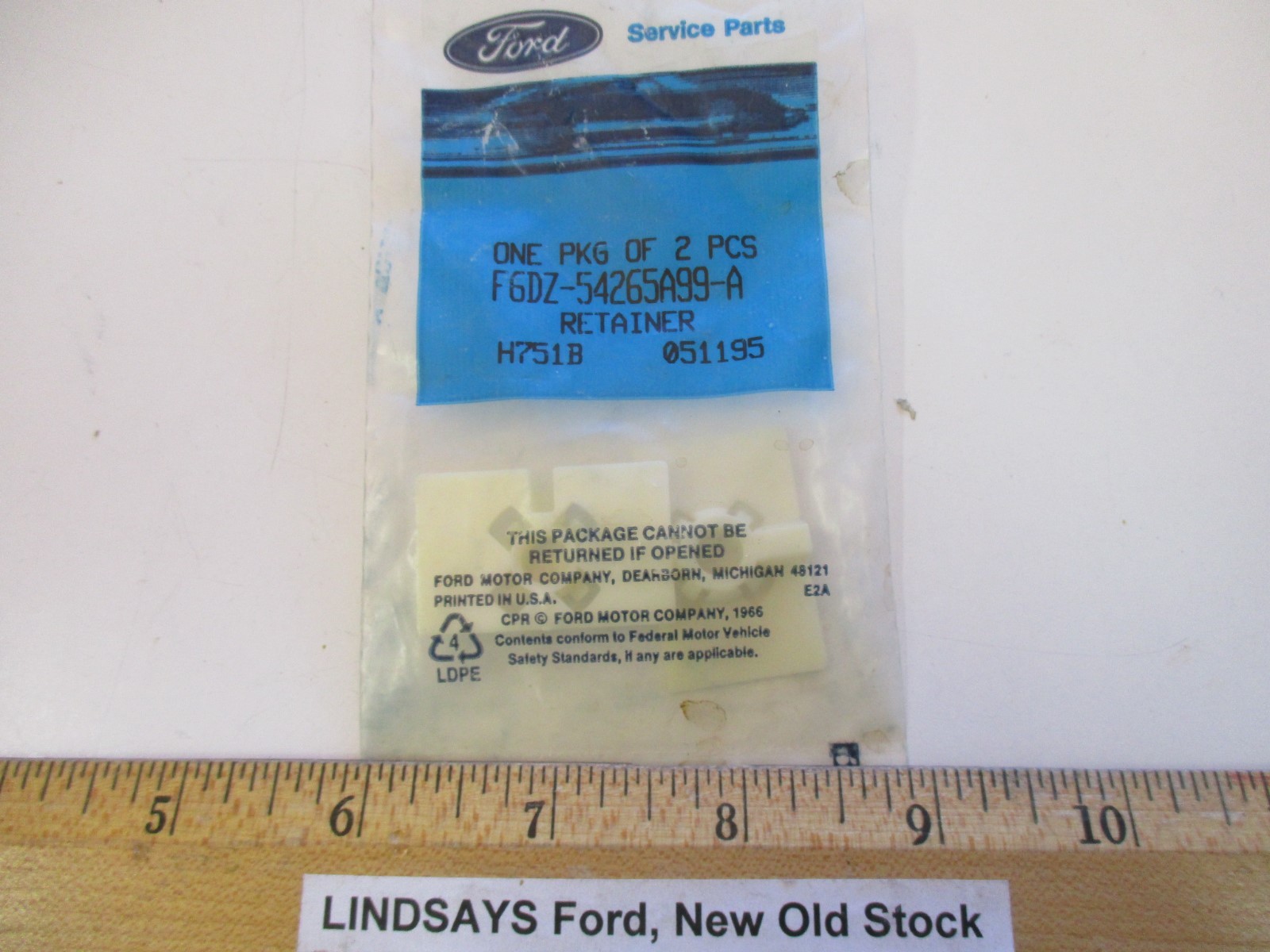 2 UNOPENED PCS FORD "RETAINER" DOOR LATCH CONTROL ROD F6DZ-54265A99-A ...