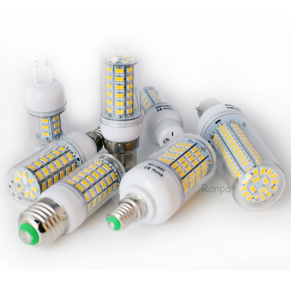 220V LED Corn Light Bulbs E14 E27 B22 G9 Warm Cool White Lamp 6W 12W ...