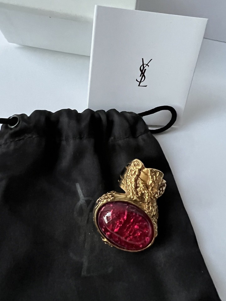 Yves Saint Laurent YSL Arty Love Ring Gold size 5 | eBay
